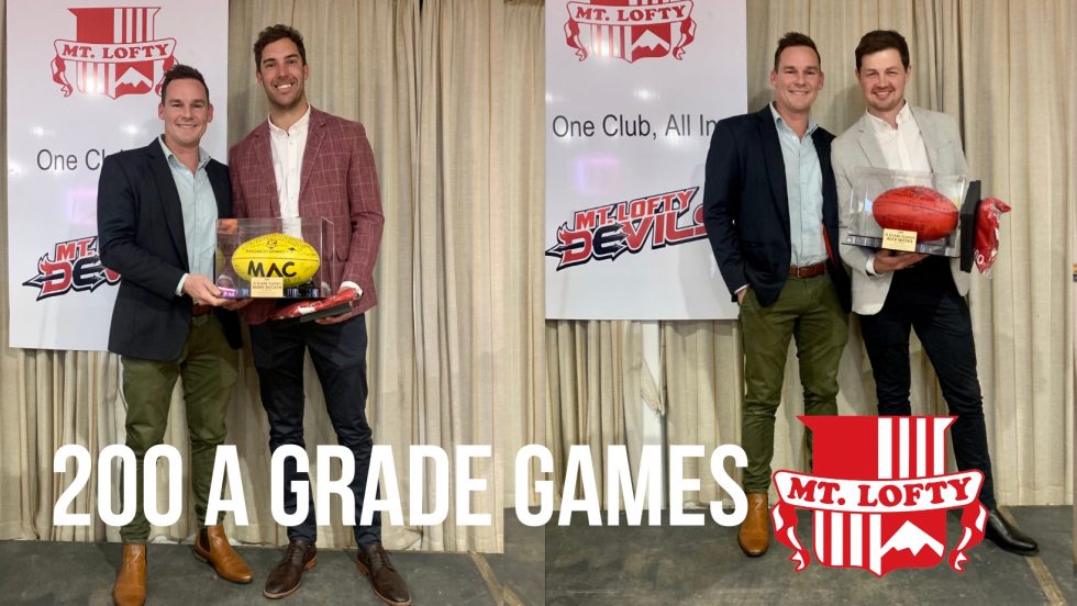 MILESTONE MATCH PRESENTATIONS | 200 A GRADE GAMES | Mt Lofty Devils Wordpress