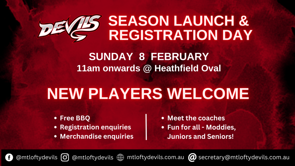 SEASON LAUNCH & REGISTRATION DAY 2026 | Mt Lofty Devils Wordpress